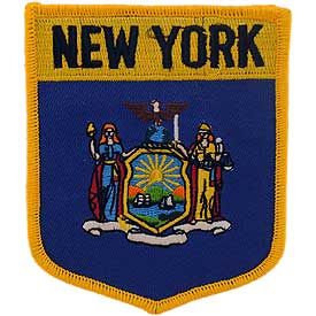 NEW YORK State Shield Embroidered Patch Applique USA United States of ...