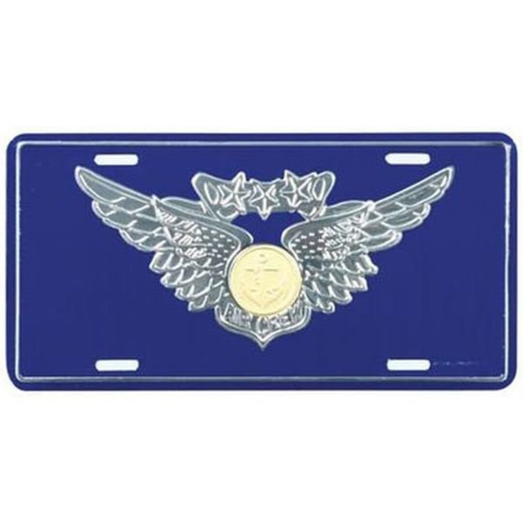 U.S. NAVY Combat Aircrew Metal License Plate Naval Aircrewman USN ...