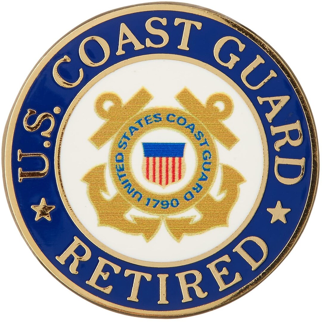 US COAST GUARD Retired Military Lapel Pin Enamel Pin for Backpack Tie ...