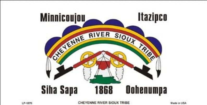 Cheyenne River Sioux Flag Tribe Metal License Plate Sign | Etsy