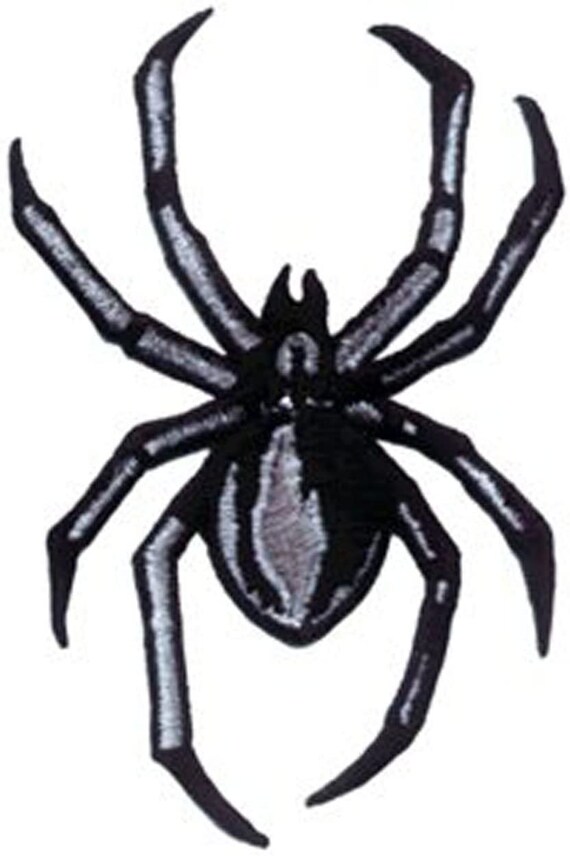 BLACK WIDOW SPIDER Embroidered Patch Applique Craft Supply - Etsy