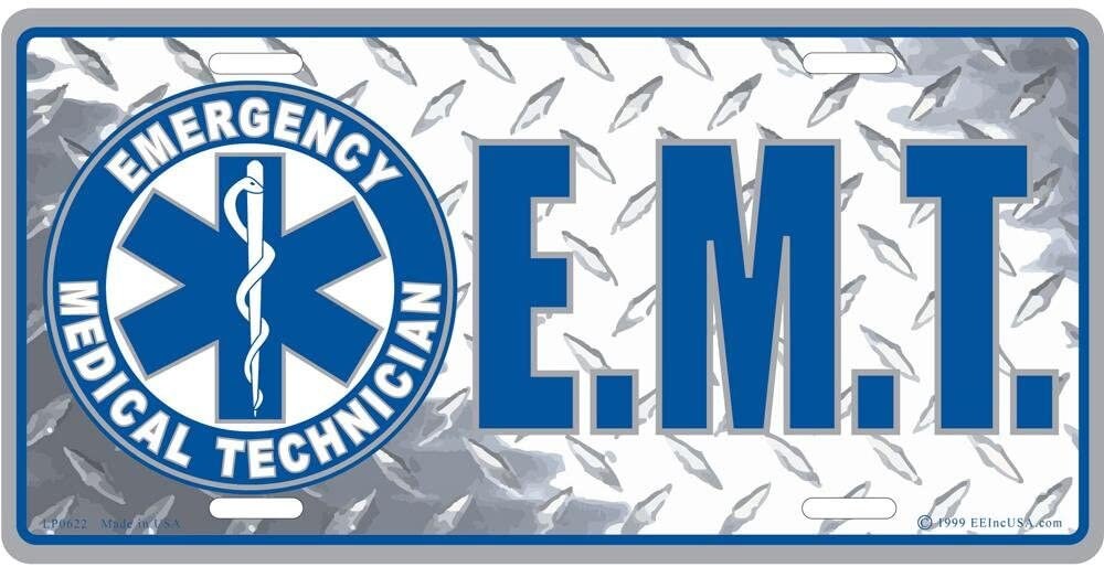 EMT Logo Metal License Plate Firefighter Ems Emt First | Etsy