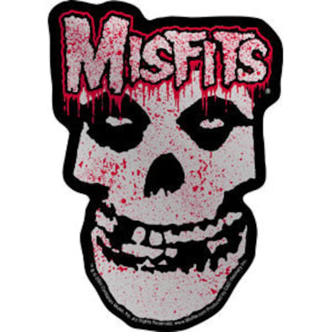 MISFITS Logo & Skull Sticker Decal 3.6x5.1 Inch American Punk Rock Band ...