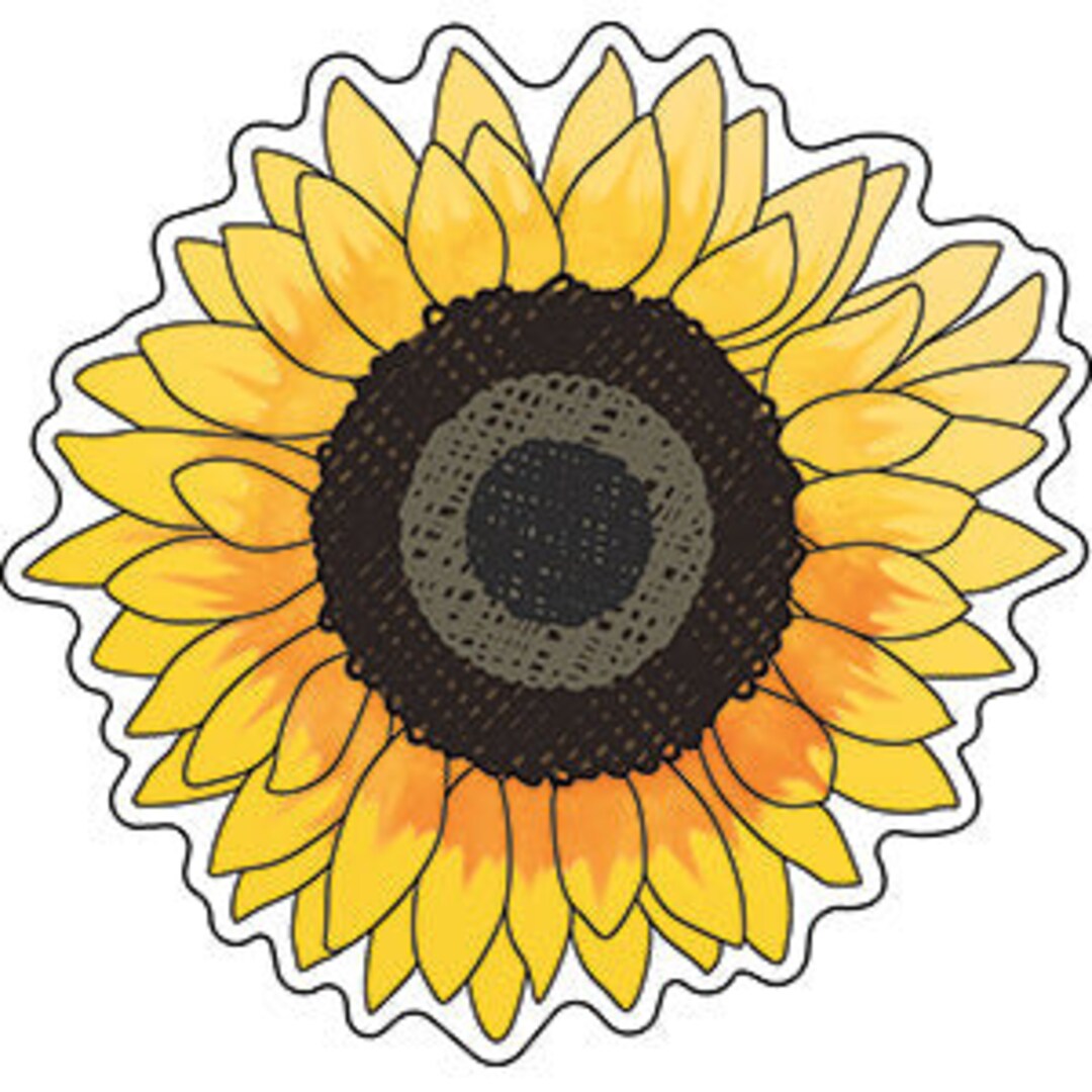 Sunflower 3.5 Sticker Decal Flower Garden Sunflower Seeds - Etsy