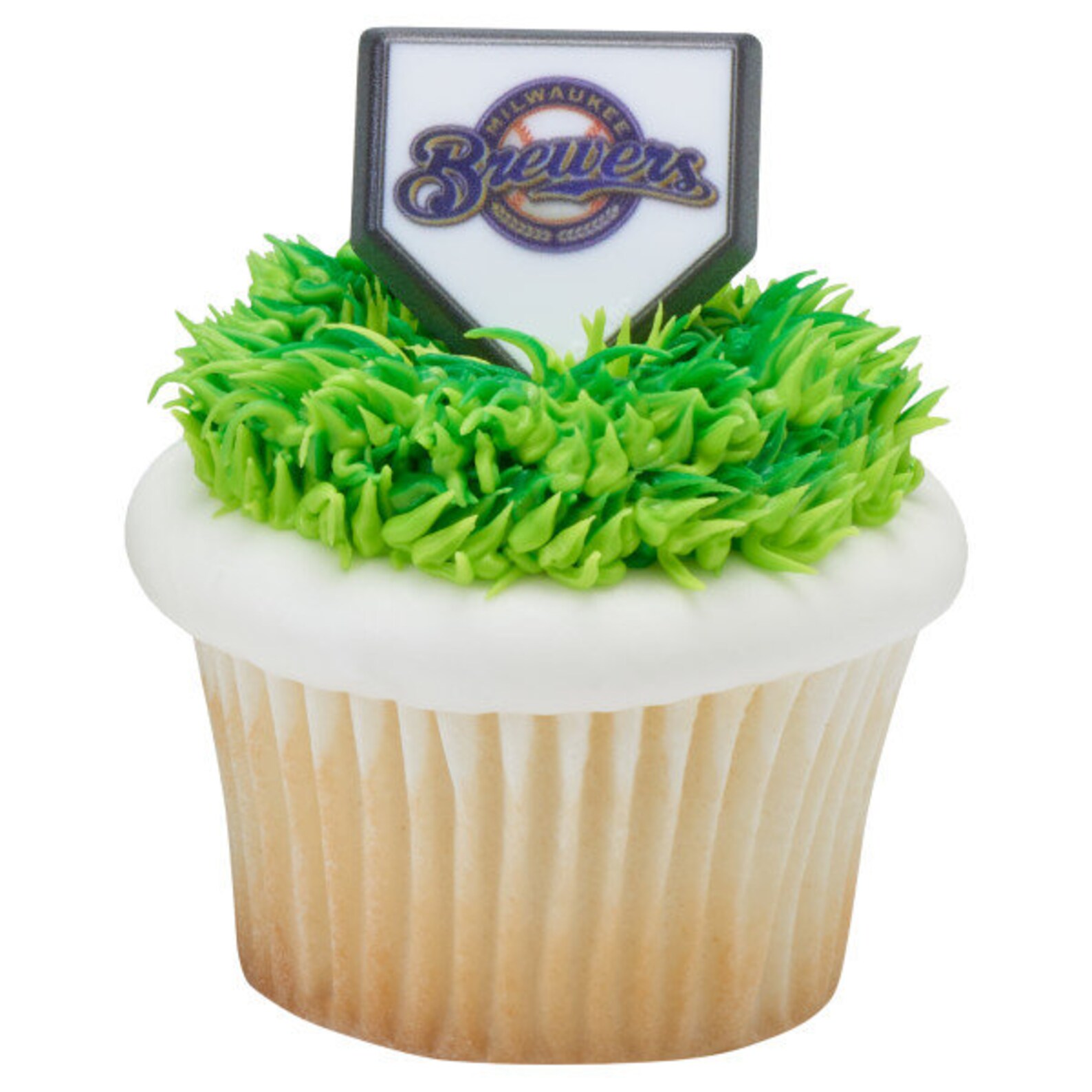 12 MILWAUKEE BREWERS Cupcake Rings MLB Home Plate Cake Toppers - Etsy