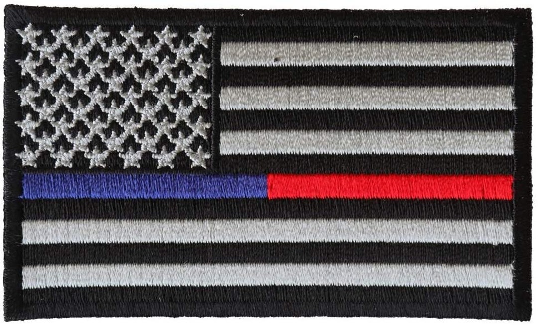 Red and Blue Line Support American Flag Patch embroidered Iron on Patch ...
