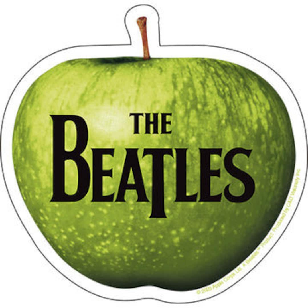 THE BEATLES Apple Logo Album Sticker Decal 4.8x5 Inch Lennon Mccartney ...