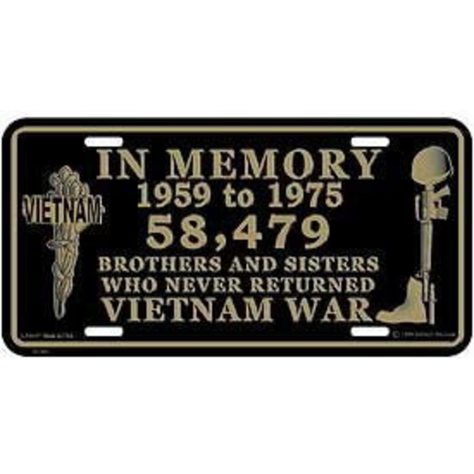 Vietnam in Loving Memory Metal License Plate Military Vet - Etsy