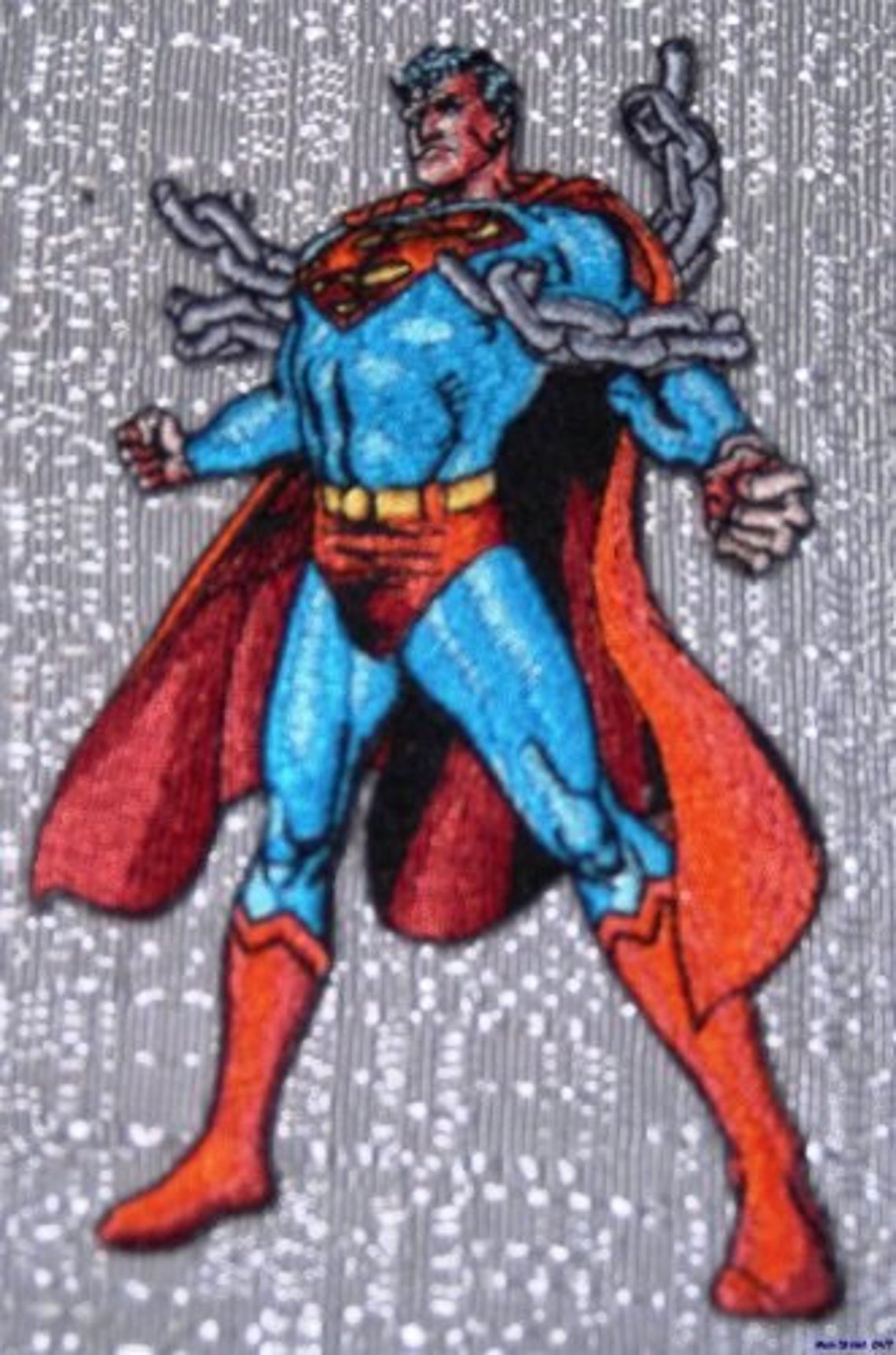 SUPERMAN Standing Chains Patch Embroidered Dc Comics Patch | Etsy