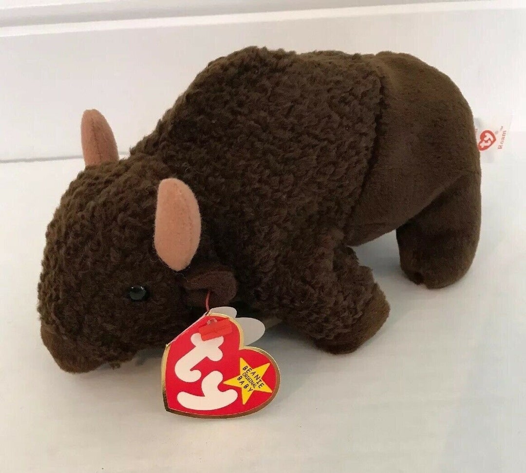 ROAM the Buffalo Ty Beanie Baby Retired Beanbag Plush New With Tags ...