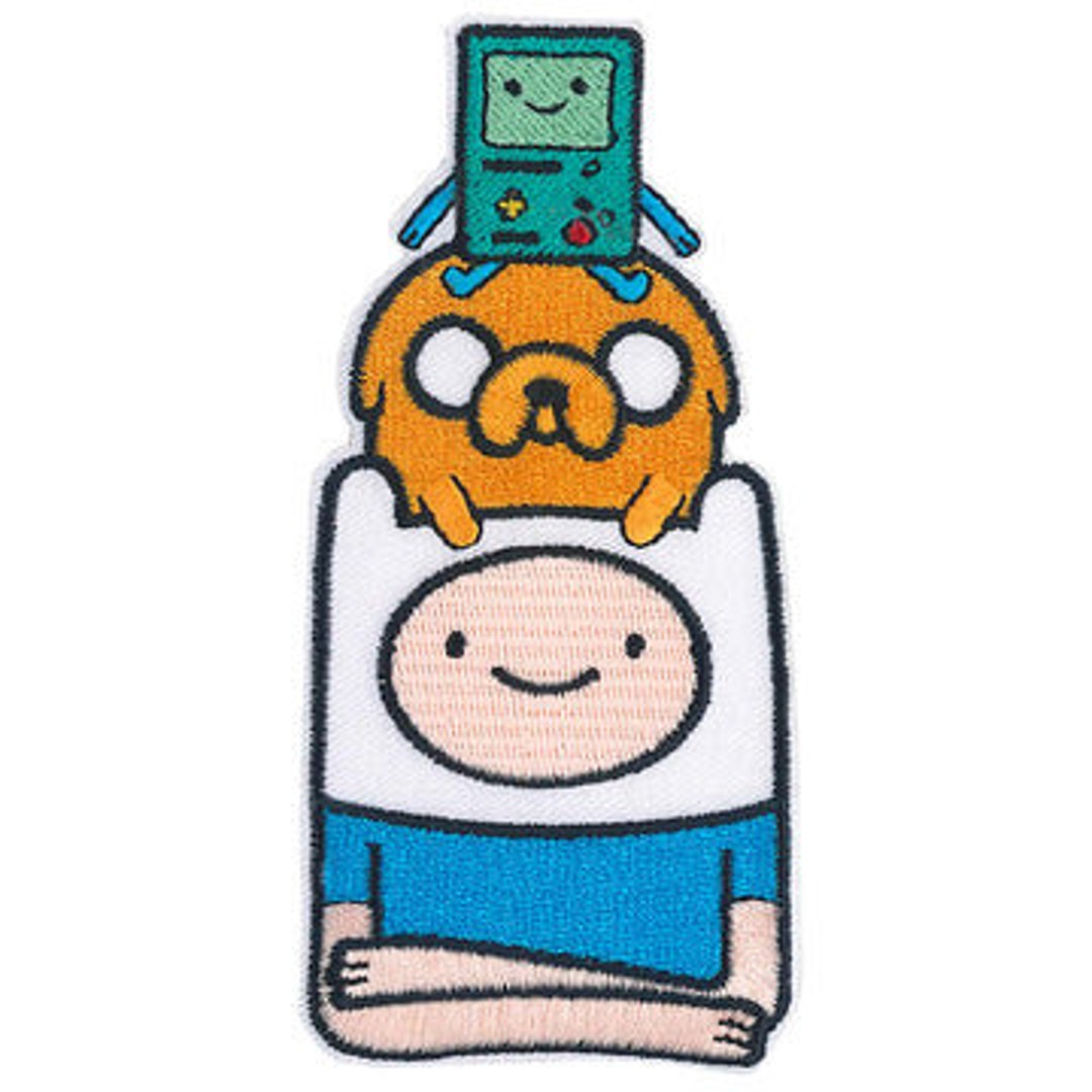 ADVENTURE TIME Trio Patch 2.25x4.5 Inch Trio Jake Finn Cartoon Network ...