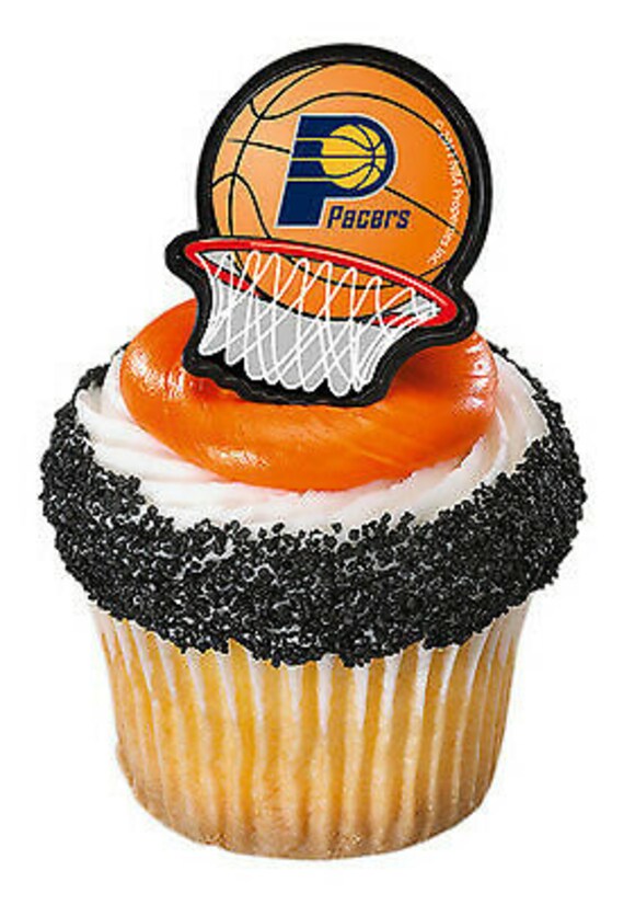 12 INDIANA PACERS Cupcake Rings NBA Cake Toppers for Birthday | Etsy
