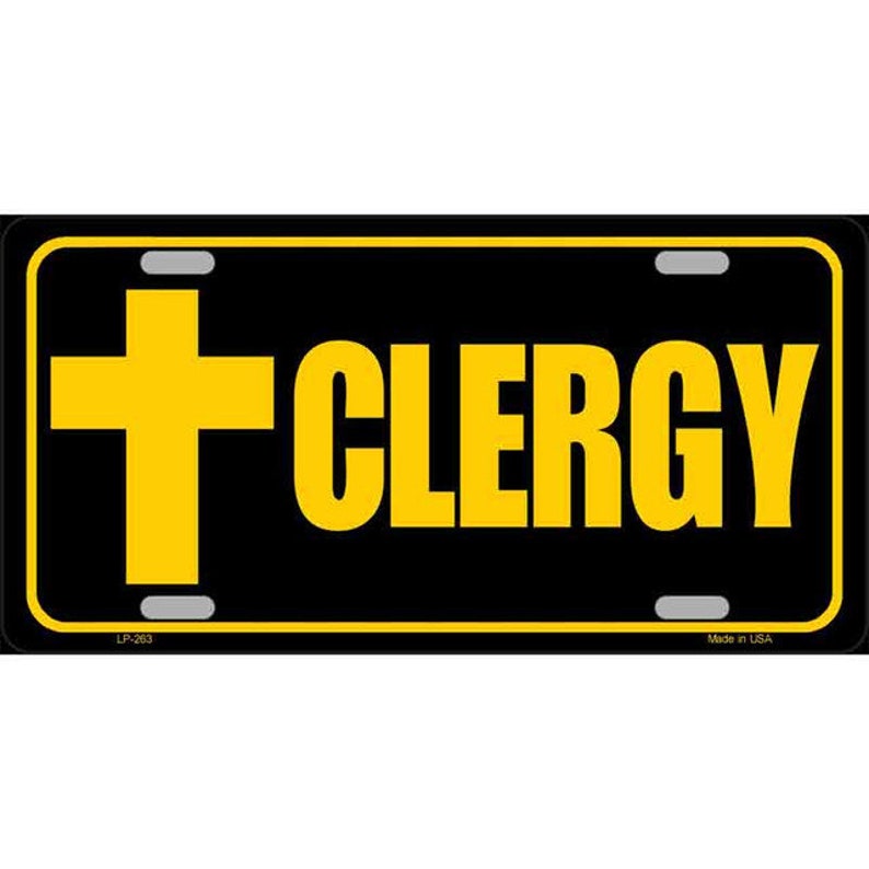 CLERGY Metal License Plate Sign Novelty Vanity Craft Supply - Etsy