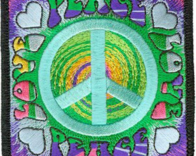 LOVE PEACE SIGN Patch Peace Love Happiness Freedom Pride - Etsy