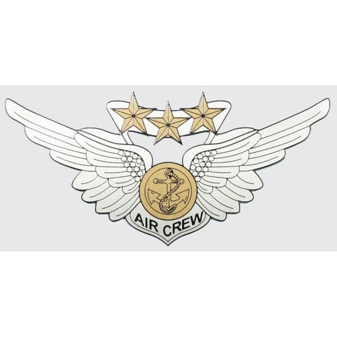 Combat Aircrew Badge Vinyl Decal Sticker 6.5x3 Inch United - Etsy