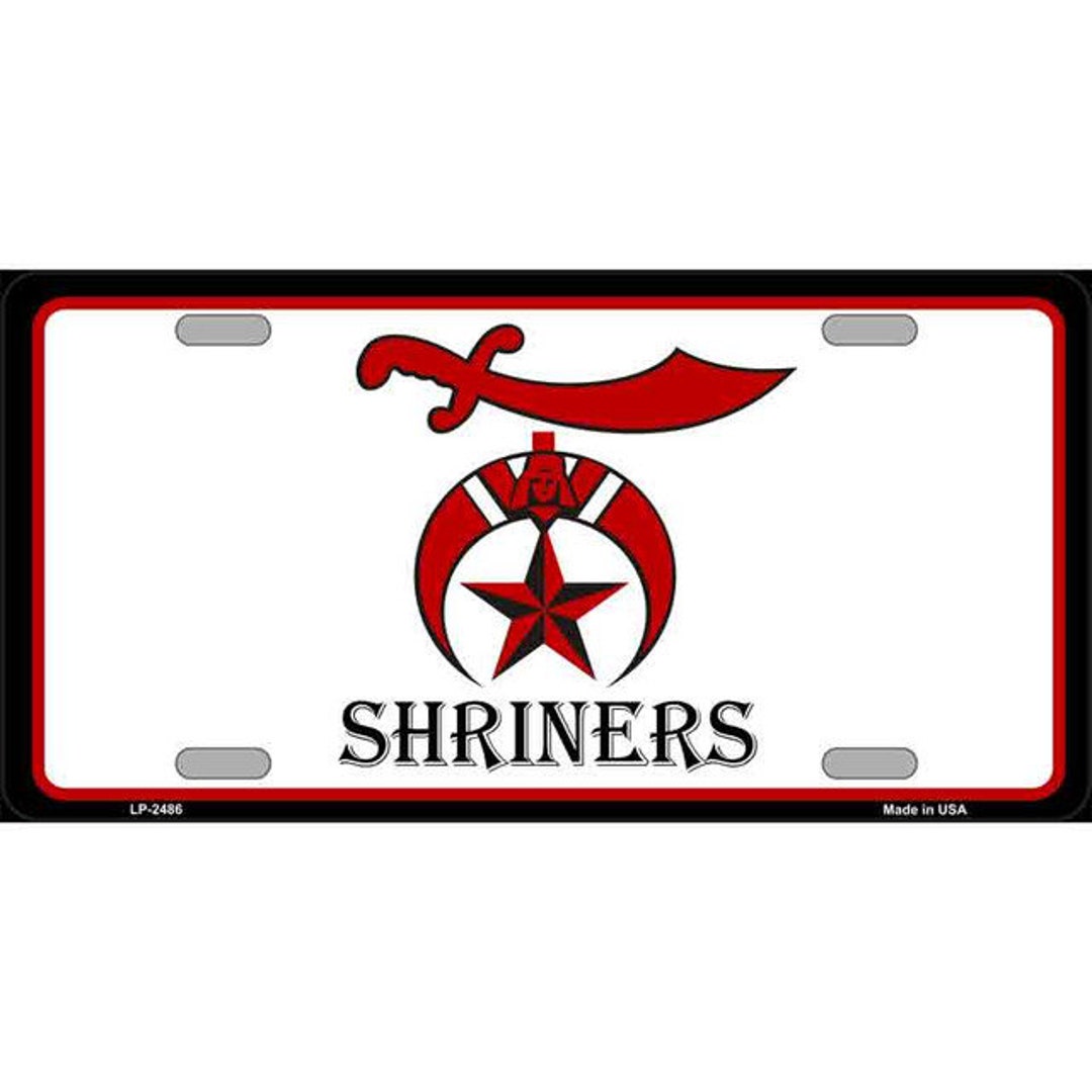SHRINER'S LOGO Metal License Plate Sign Novelty Vanity Craft Supply - Etsy
