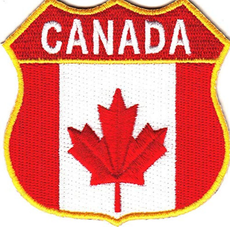 CANADA SHIELD Canadian Flag Embroidered Patch Craft Supply - Etsy