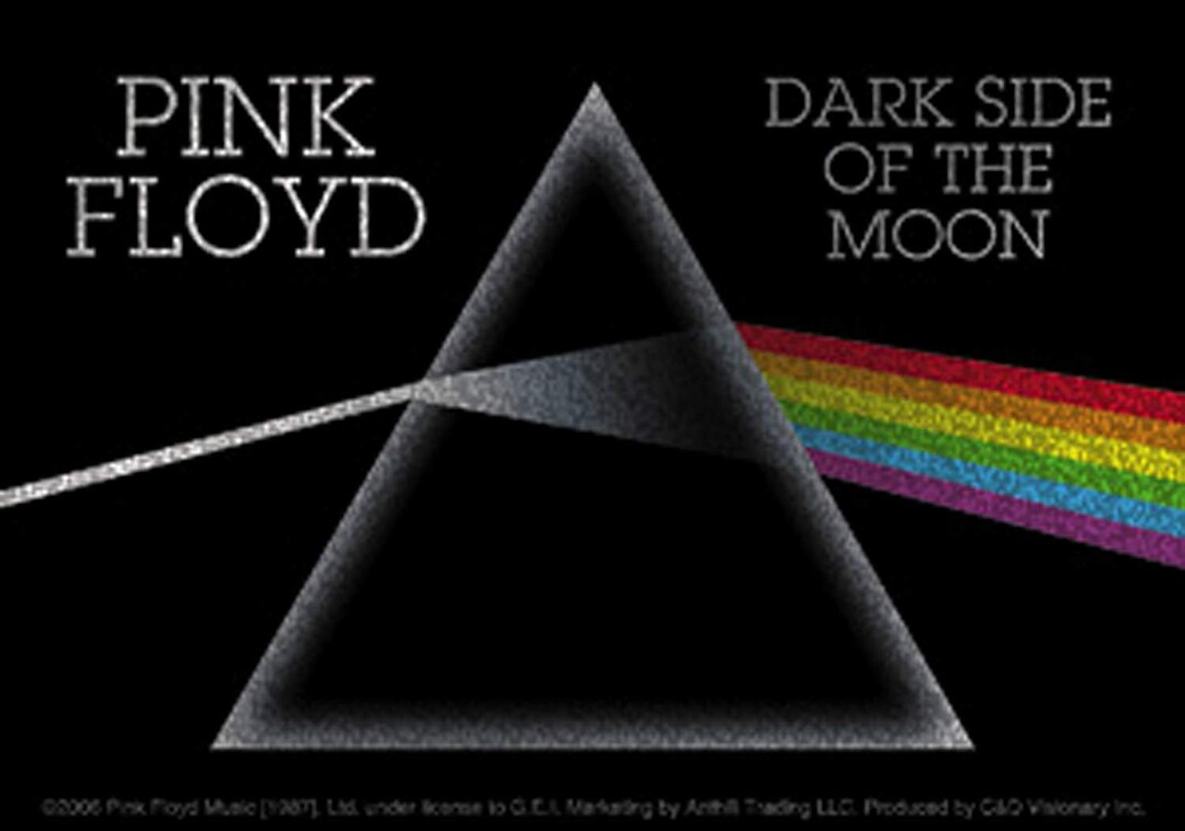 PINK FLOYD Dsom Glitter Sticker Decal Dark Side of the Moon Album Rock ...
