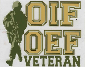 OIF OEF Veteran Decal - Etsy