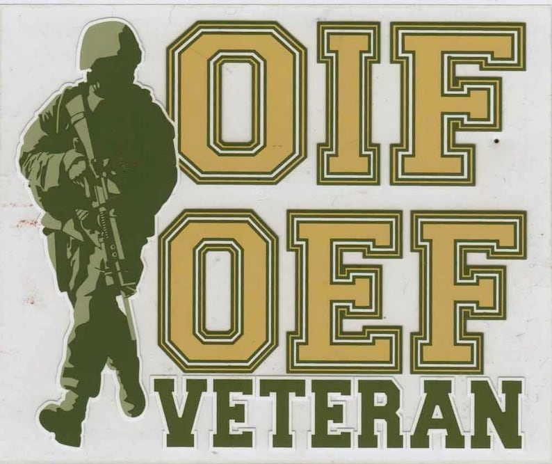 OIF OEF Veteran Clear Decal Sticker United States Military - Etsy