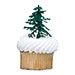 12 EVERGREEN TREE Cupcake Picks Cake Toppers for Christmas Tree Party ...