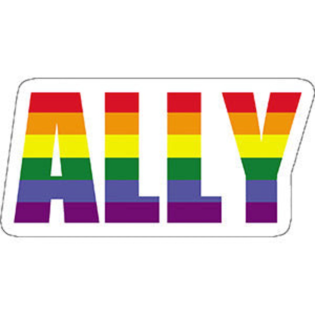 Ally LGBTQ Sticker Decal 5x4 Inch Equality for All Gay Pride Rainbow ...