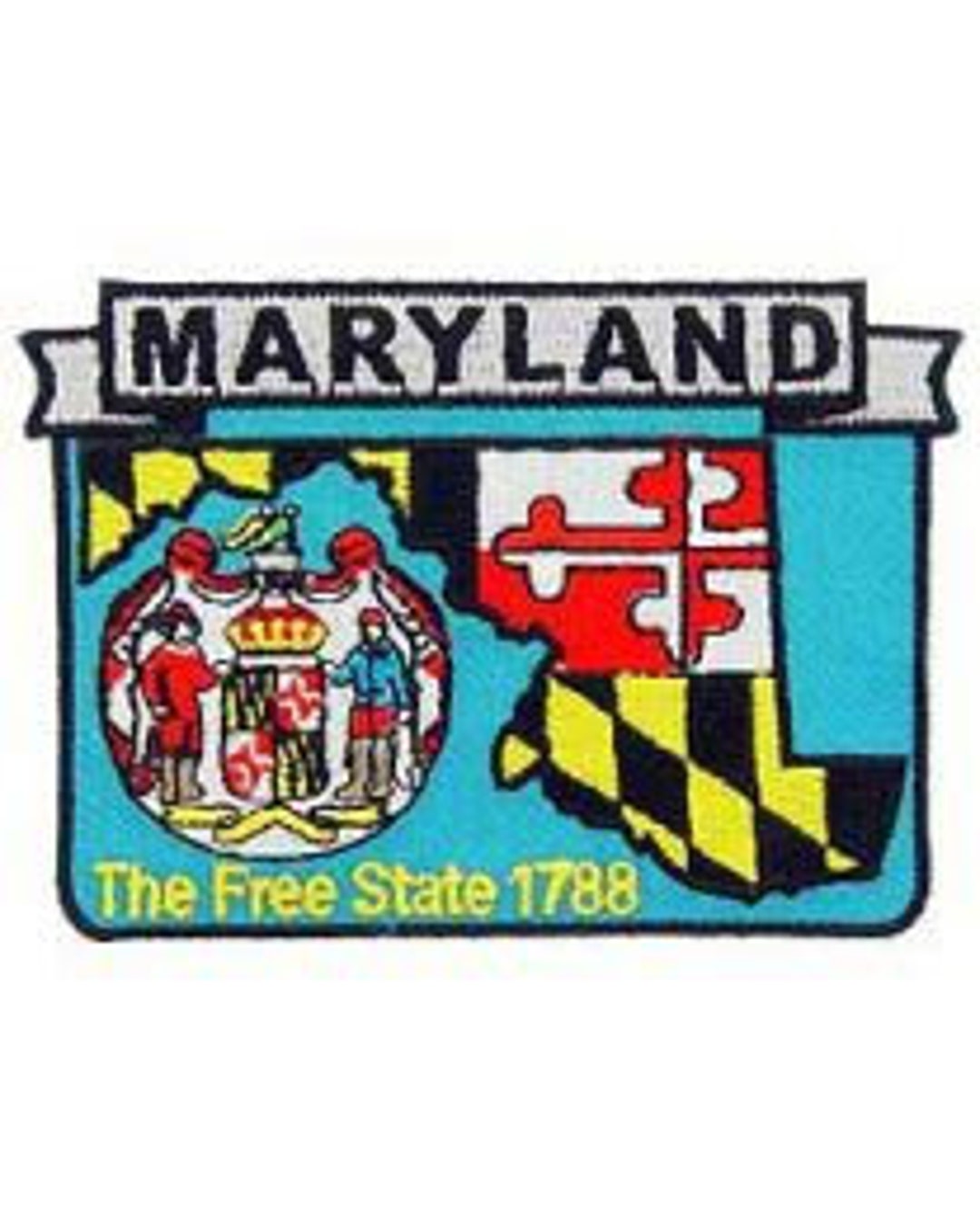 MARYLAND State Map Embroidered Patch Applique USA United - Etsy
