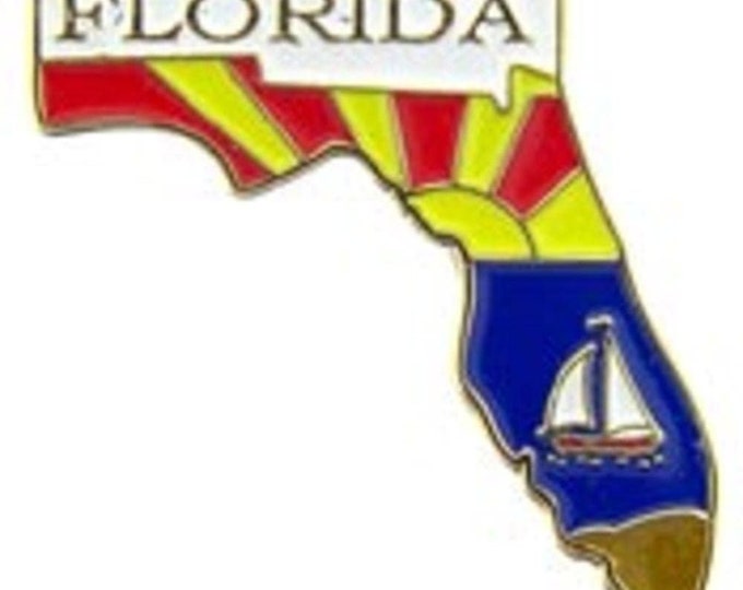 FLORIDA STATE Map Lapel Pin Enamel Pin for Backpack Tie | Etsy