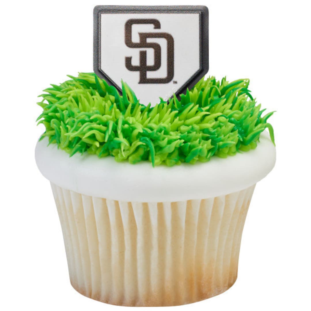 12 SAN DIEGO PADRES Cupcake Rings Mlb San Diego Padres Home Plate Cake ...