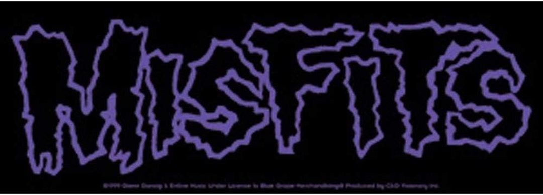 MISFITS Purple on Black Band Logo Sticker Decal Rock Band - Etsy