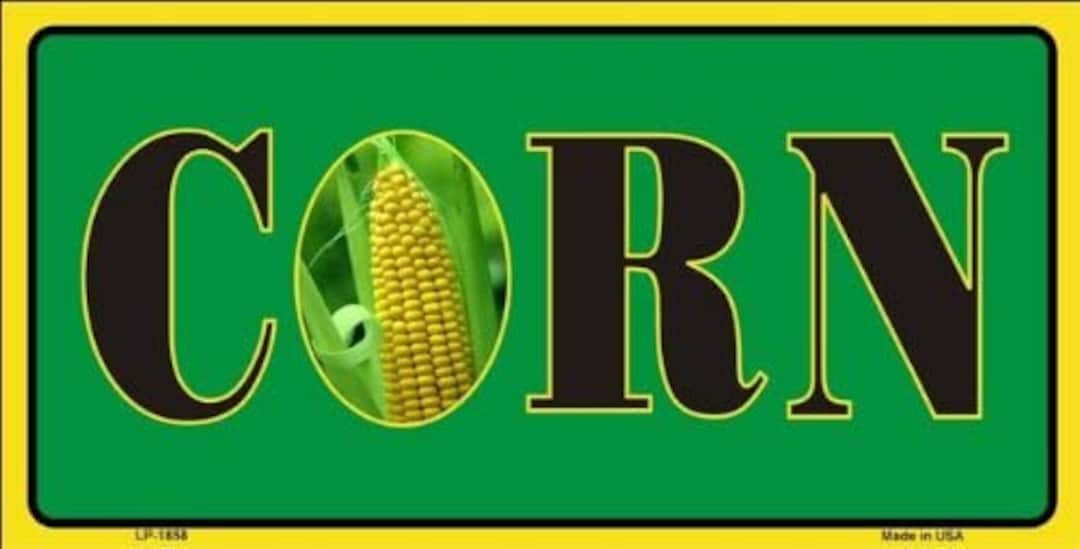 CORN Metal License Plate Sign Novelty Vanity Craft Supply - Etsy