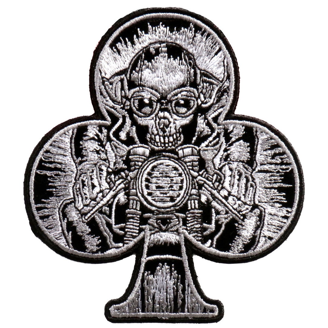 Ace of Spade Cafe Extreme Patch Biker Motorcycle Embroidered Patch ...