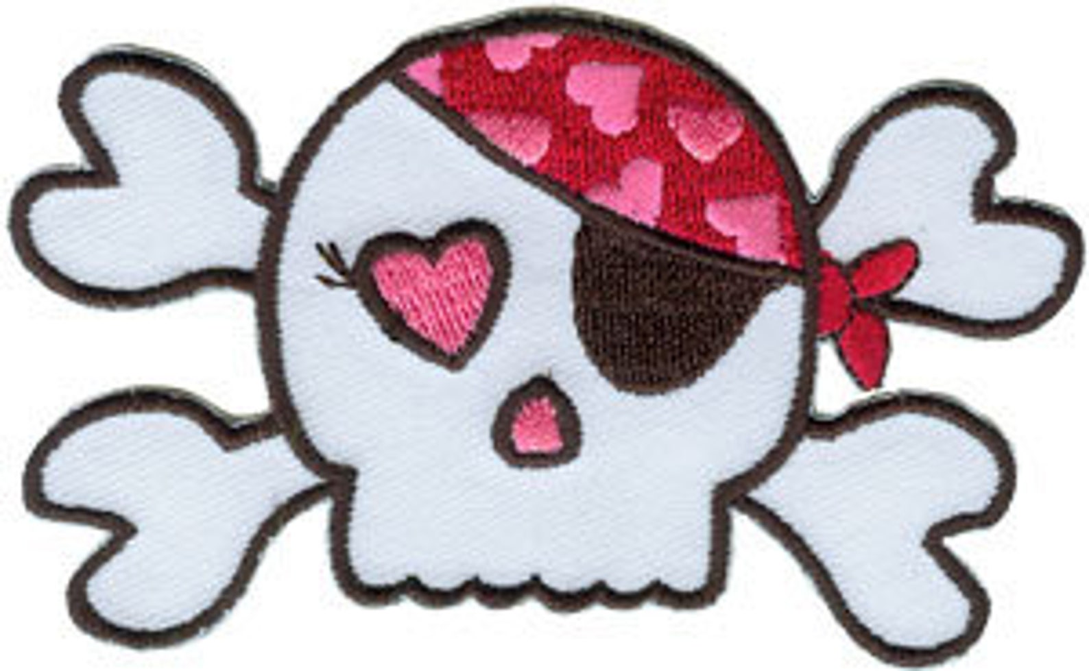 GIRLY PIRATE SKULL Patch Skulls Skeleton Embroidered Patch - Etsy