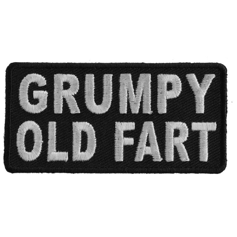 GRUMPY OLD FART Funny Biker Motorcycle Embroidered Patch Craft - Etsy