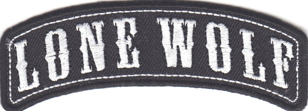 LONE WOLF Rocker Biker Motorcycle Embroidered Patch Craft - Etsy