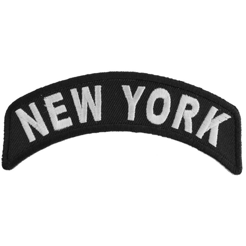 NEW YORK STATE Rocker Biker Motorcycle Embroidered Patch | Etsy