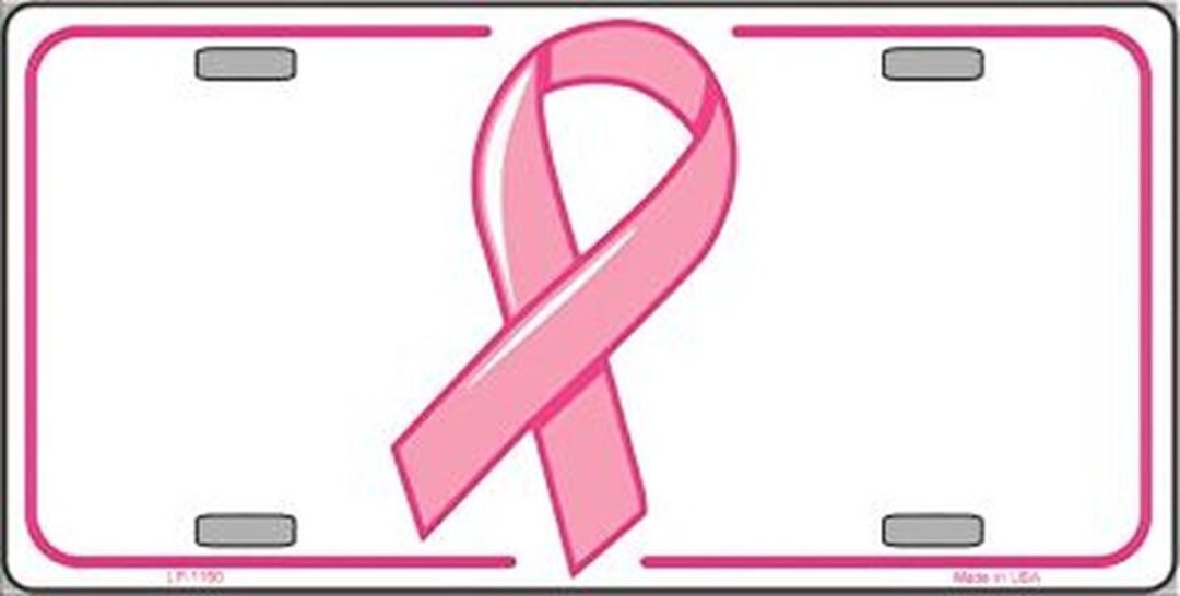 BREAST CANCER RIBBON Awareness Metal License Plate Craft Supply - Etsy