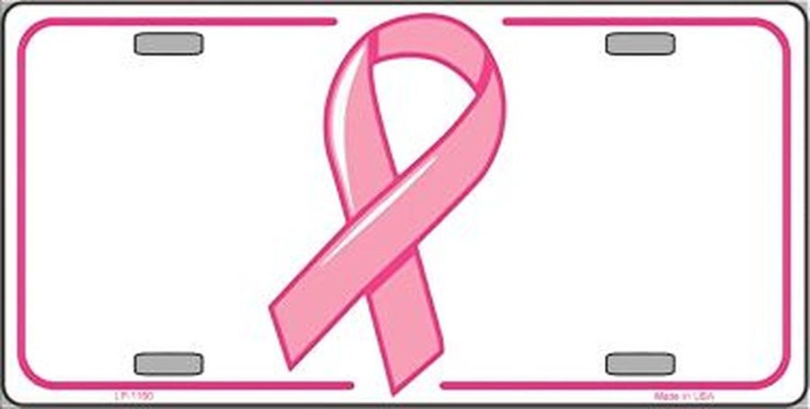 BREAST CANCER RIBBON Awareness Metal License Plate | Etsy