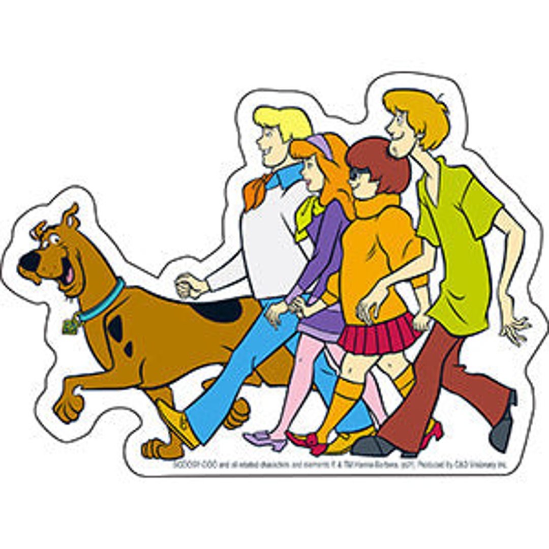 SCOOBY DOO the Gang Sticker Decal 5x4 Inch Hanna Barbera Velma Shaggy ...