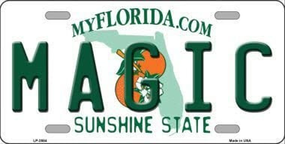 MAGIC Florida State Background Metal License Plate Sign - Etsy