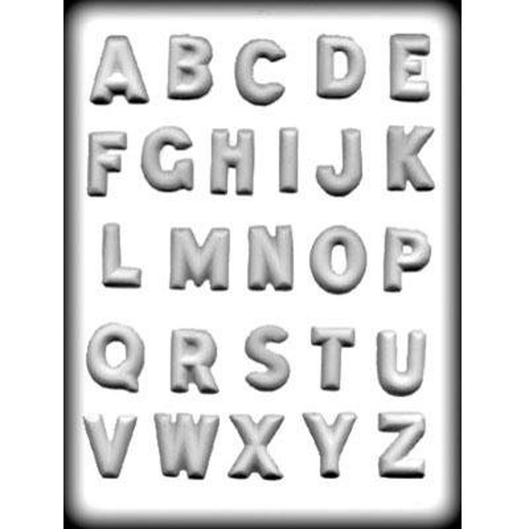 ALPHABET Hard Candy Mold Letters Numbers Pieces Craft Supply - Etsy