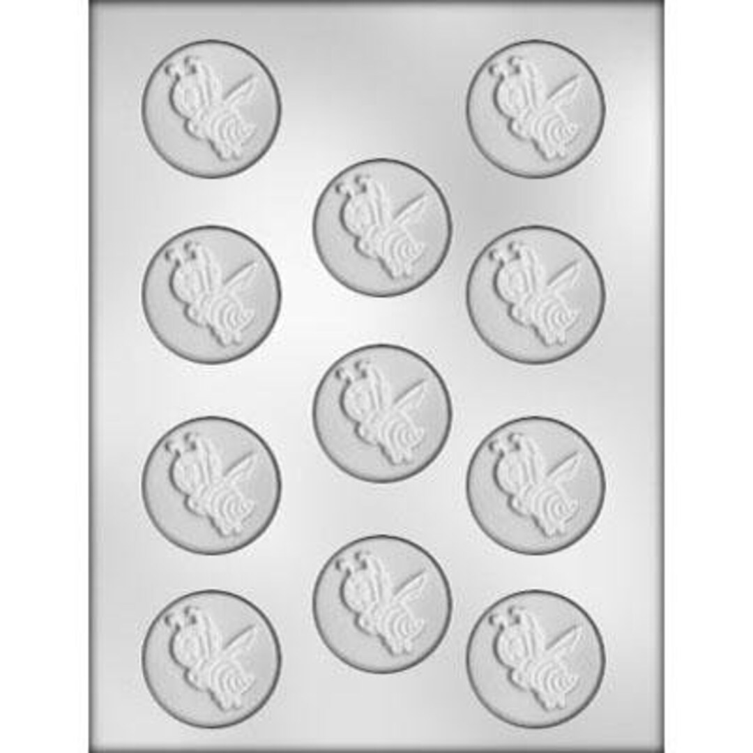 BUMBLE BEE Mint Chocolate Candy Mold Circle Bumblebee Honey Beehive ...