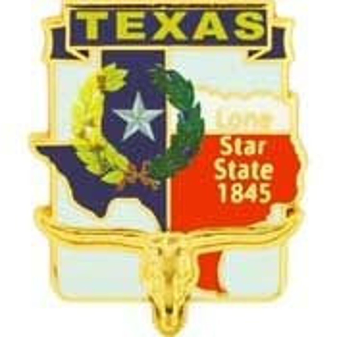 TEXAS STATE Map Lapel Pin the Lone Star State Enamel Pin for Backpack ...