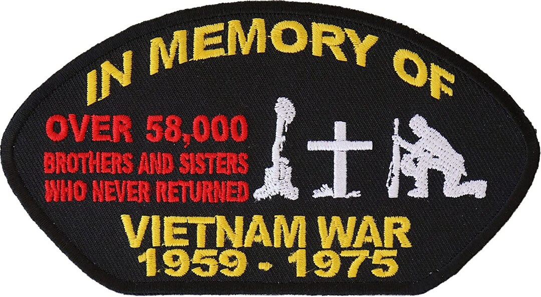 In Memory of Vietnam Cap Patch 5x2.75 Inch Military Vet Embroidered ...