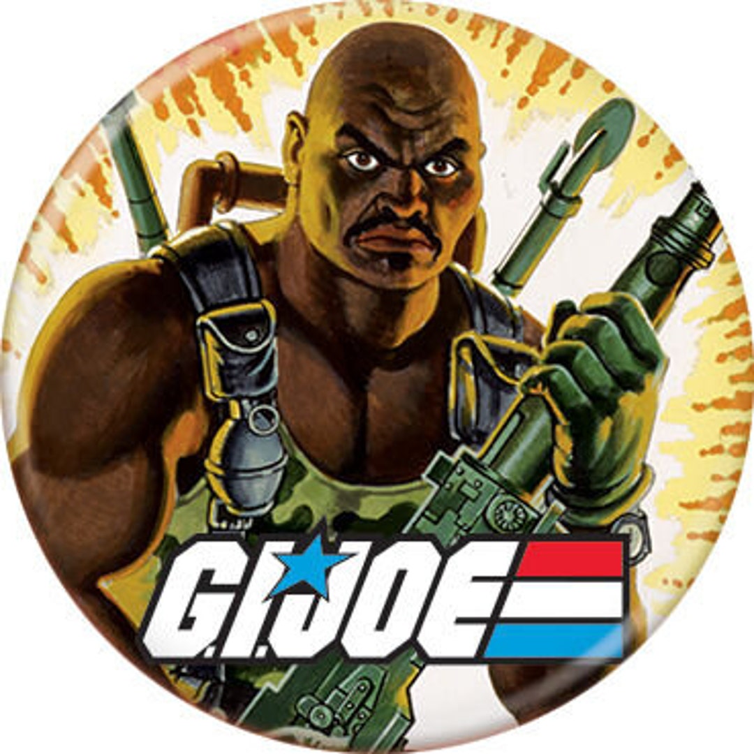 GI JOE Roadblock Pinback Button Badge Classic TV Cartoon Series All ...