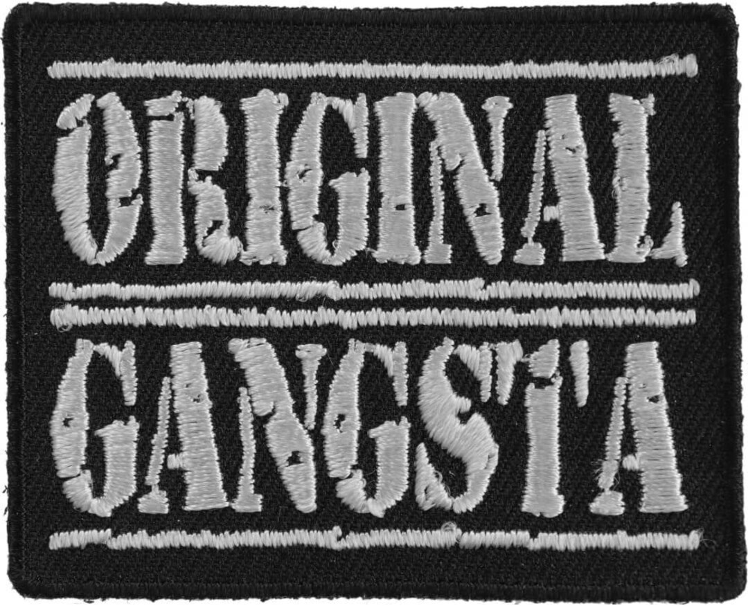 Original Gangsta Patch 2.5x2.5 Inch Biker Embroidered Patch Appliqué ...