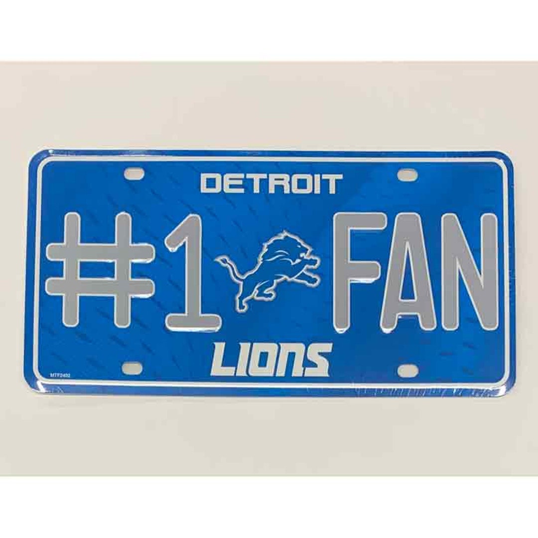 DETROIT LIONS Fan Metal License Plate Sign Novelty Vanity Craft Supply ...