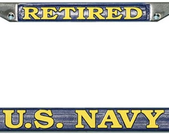Navy Retired License Plate - Etsy