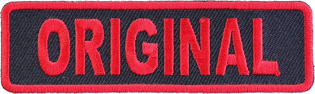 Original Patch in Red 3.5x1 Inch Biker Embroidered Patch Appliqué Craft ...