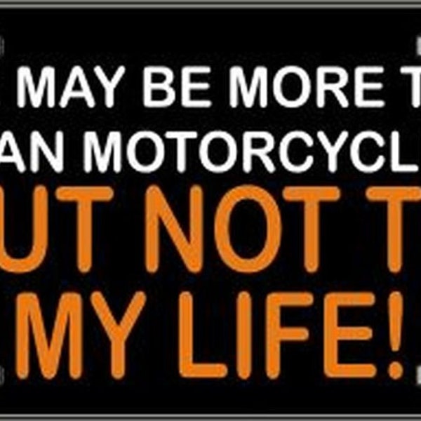 Funny Motorcycle License Plate - Etsy